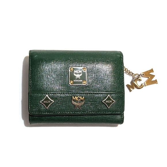 MCM | Bags | Mcm Green Leather Wallet | Poshmark